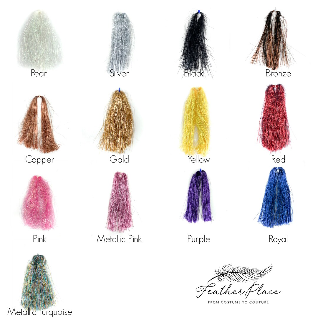 Glimmer Tinsel, Metallic Mylar Streamer, Holographic Flashabou, Fly ...