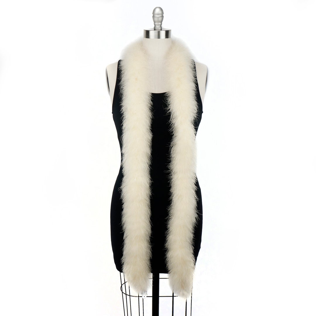 Ivory X-heavy Marabou Feather Boa - Luxurious Marabou Boa for Fashion ...