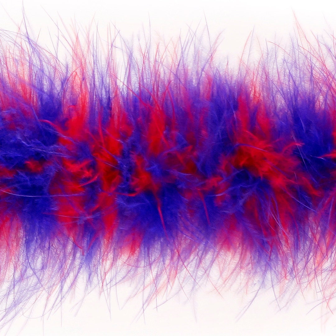 Red and Purple Mix Marabou Feather Boas 20 Grams 2 Yards for DIY Art ...