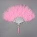 Candy Pink Feather Fan, Small Marabou Feather Fan, Cheap Feather Fan ...