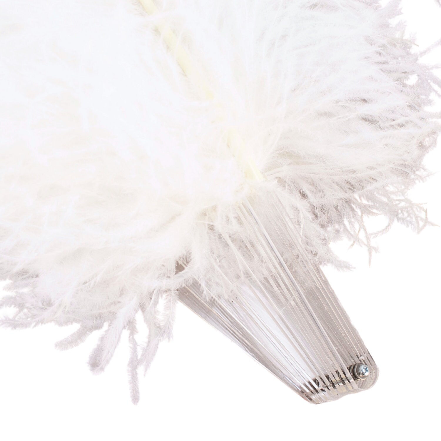 Showgirl Ostrich Feather Fan W/clear Stave for Stage & Theater ...