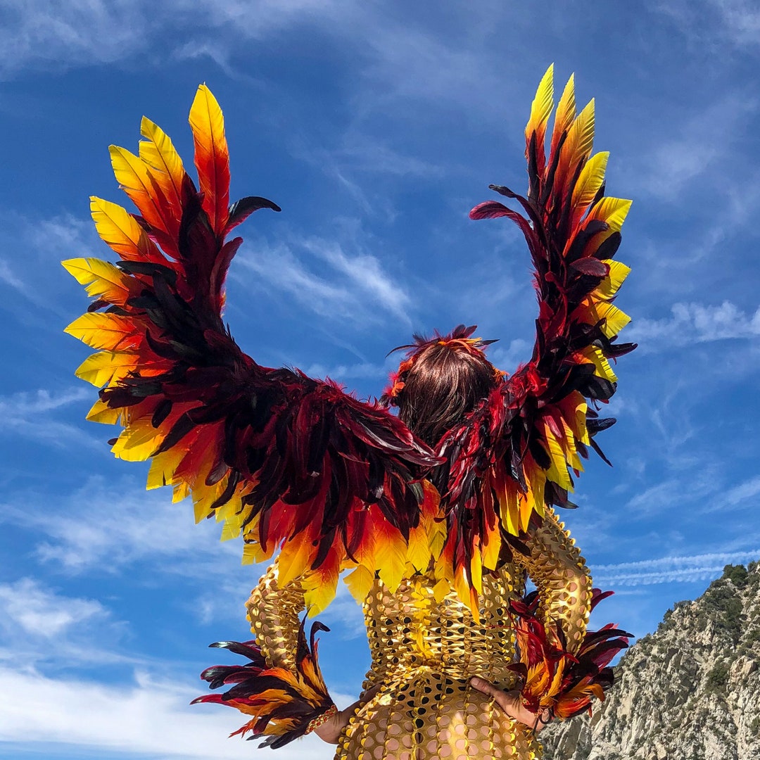 Rising Phoenix Costume Wings, Fire Bird Costume Wings, Unique Premium ...