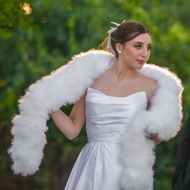 Deluxe White Marabou Feather Boa, Extra Full Luxurious Marabou Boa for ...