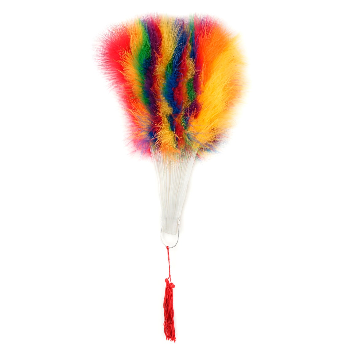 Rainbow Feather Fans, Small Marabou Feather Fan, Cheap Feather Fan for ...