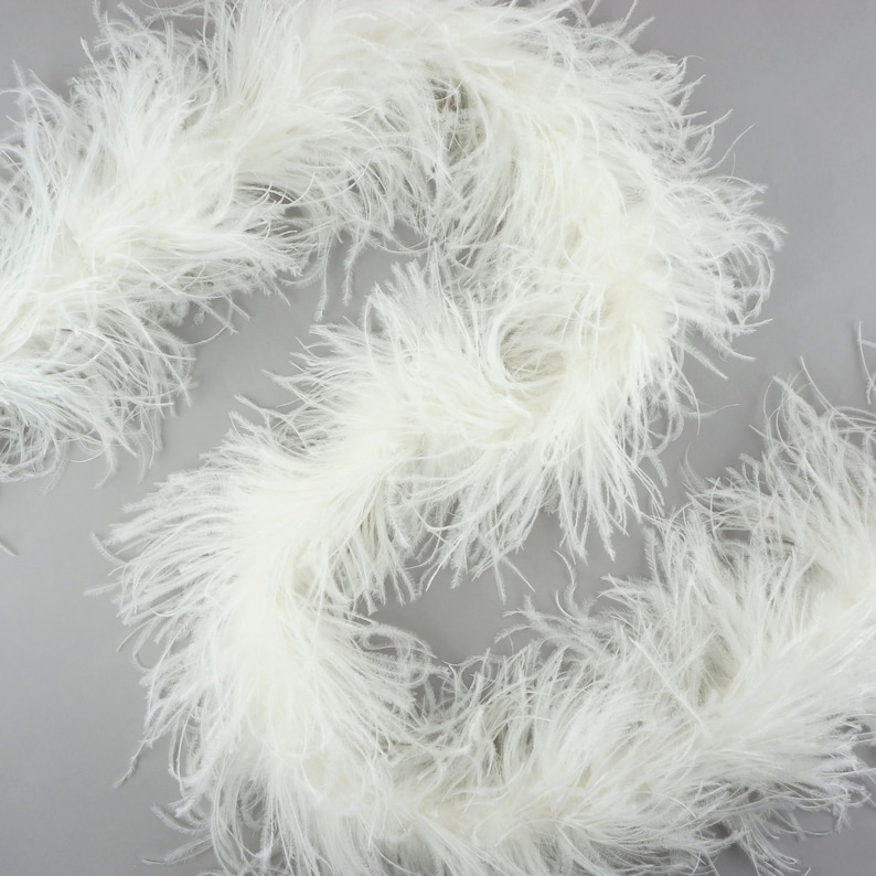 WHITE 4 Ply Ostrich Feather Boa Luxurious Feather Boa for - Etsy