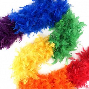 Rainbow Costume Feather Boa - PRIDE Feather Boa for Costume, Carnival ...