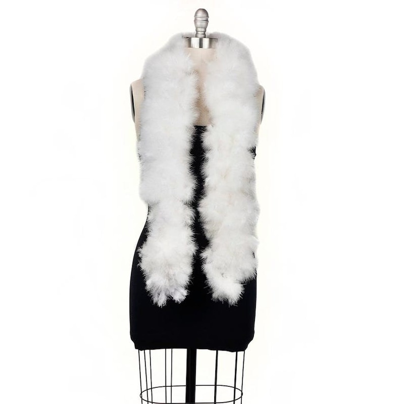 Deluxe White Marabou Feather Boa, Extra Full Luxurious Marabou Boa for ...
