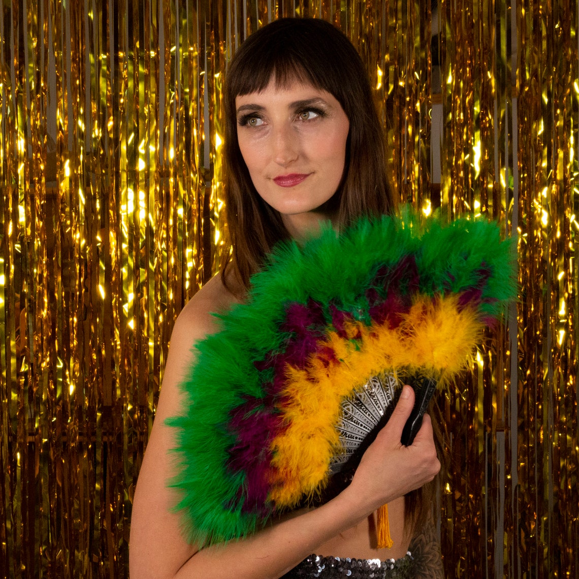 Mardi Gras Marabou Feather Fans, Small Feather Fan, Cheap Feather Fan ...