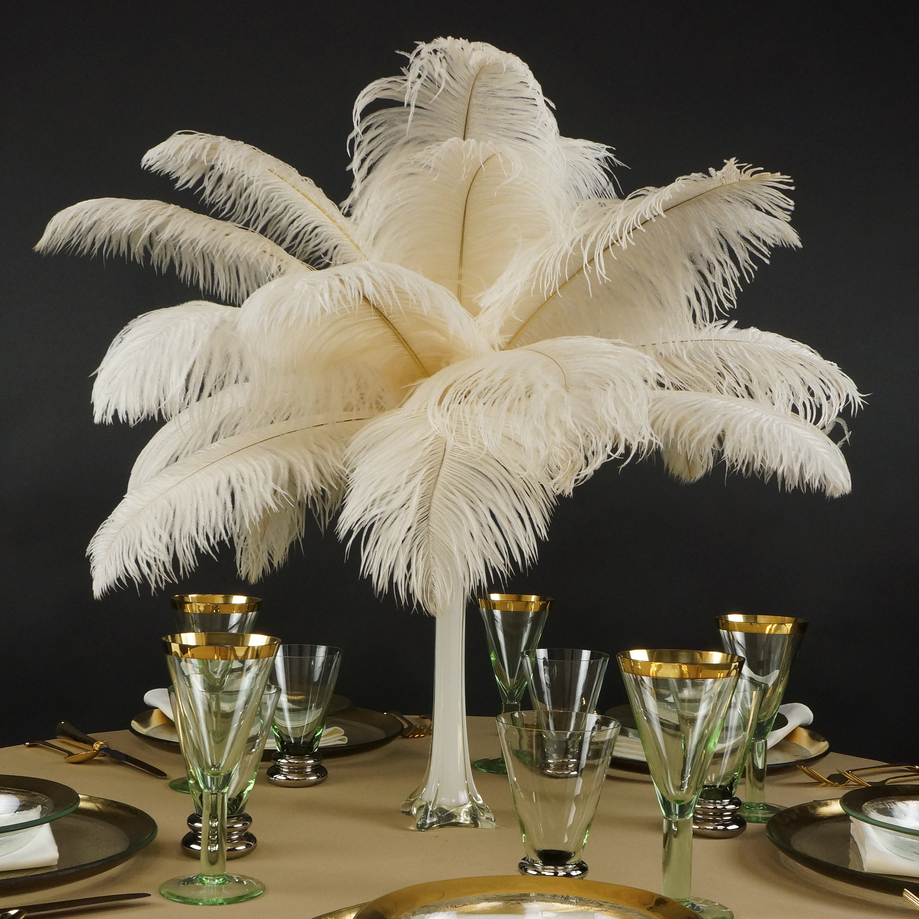 Ostrich Feathers 13-16 IVORY for Feather Centerpieces | Etsy