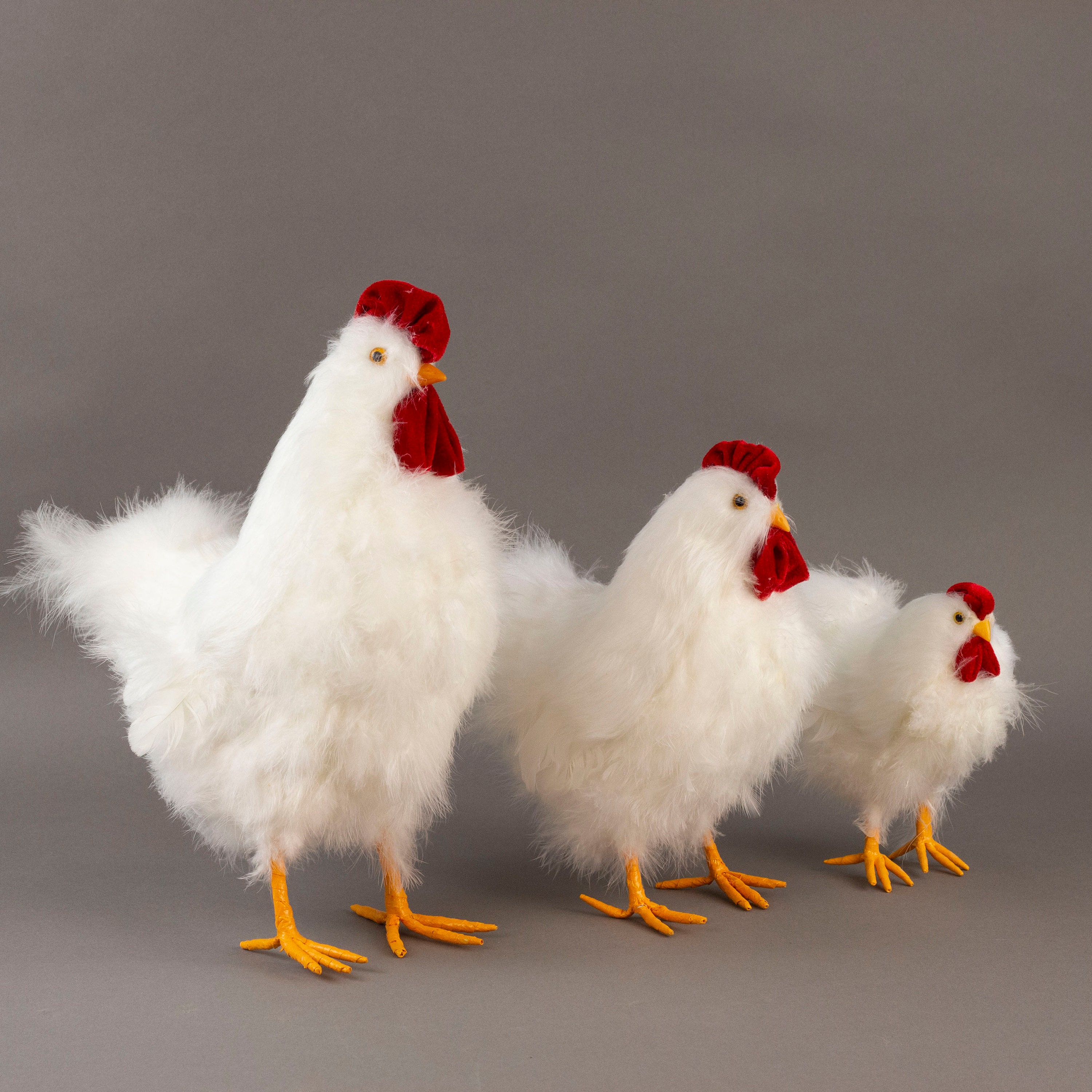 Fluffy White Feather Farmhouse Chicken Decoration, Country Chic ...