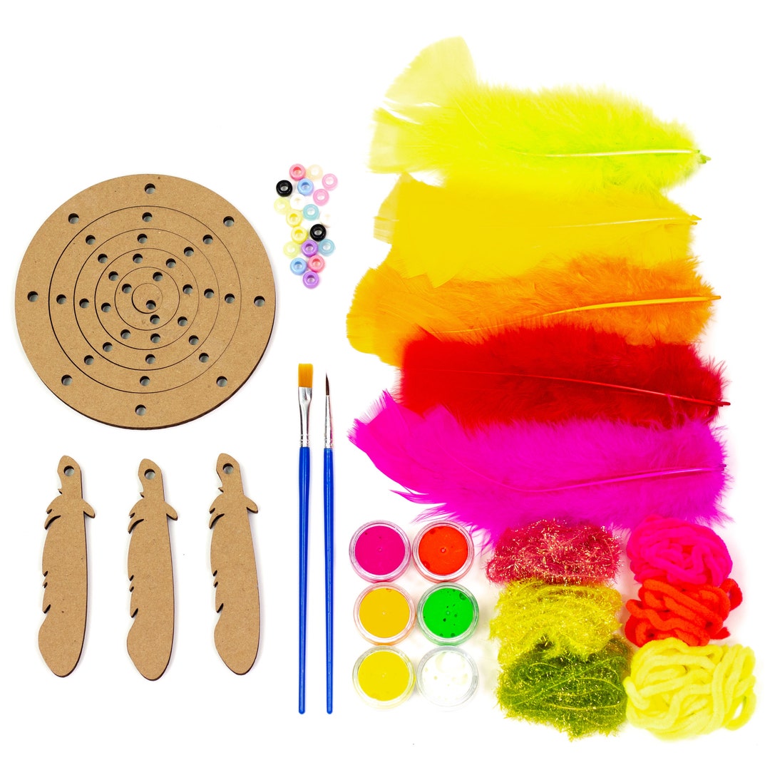 Neon DIY Dream Catcher Kit, Dreamcatcher Craft Kit, Summer Craft Kits ...
