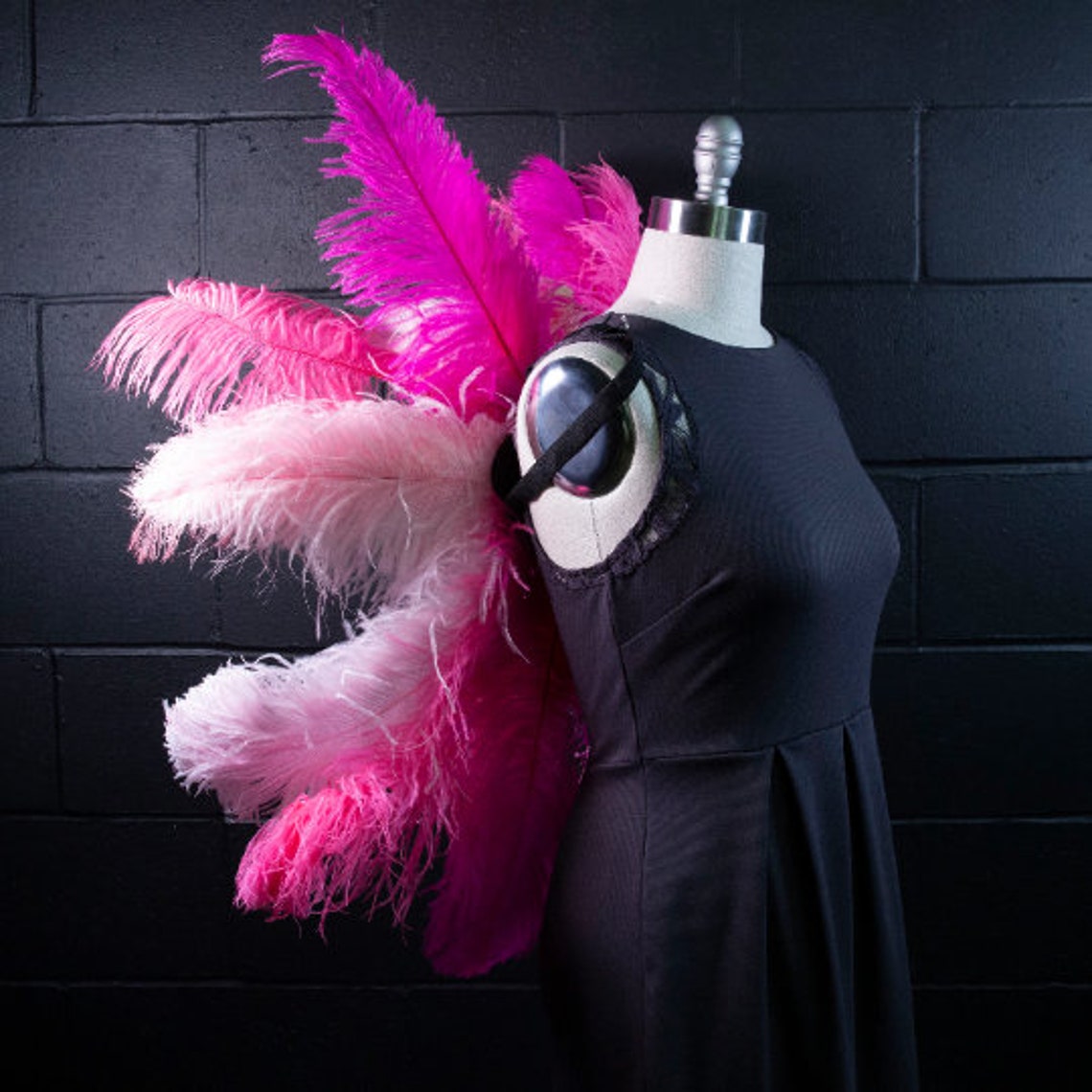CUSTOM Multi Color Ostrich Feather Wings Made to Order With - Etsy