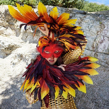 Rising Phoenix Costume Wings Fire Bird Costume Wings Unique - Etsy