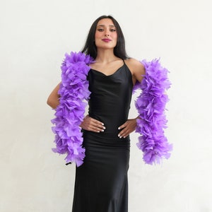 LAVENDER Turkey Feather Boa - Large Economy Feather Boa for Carnival ...