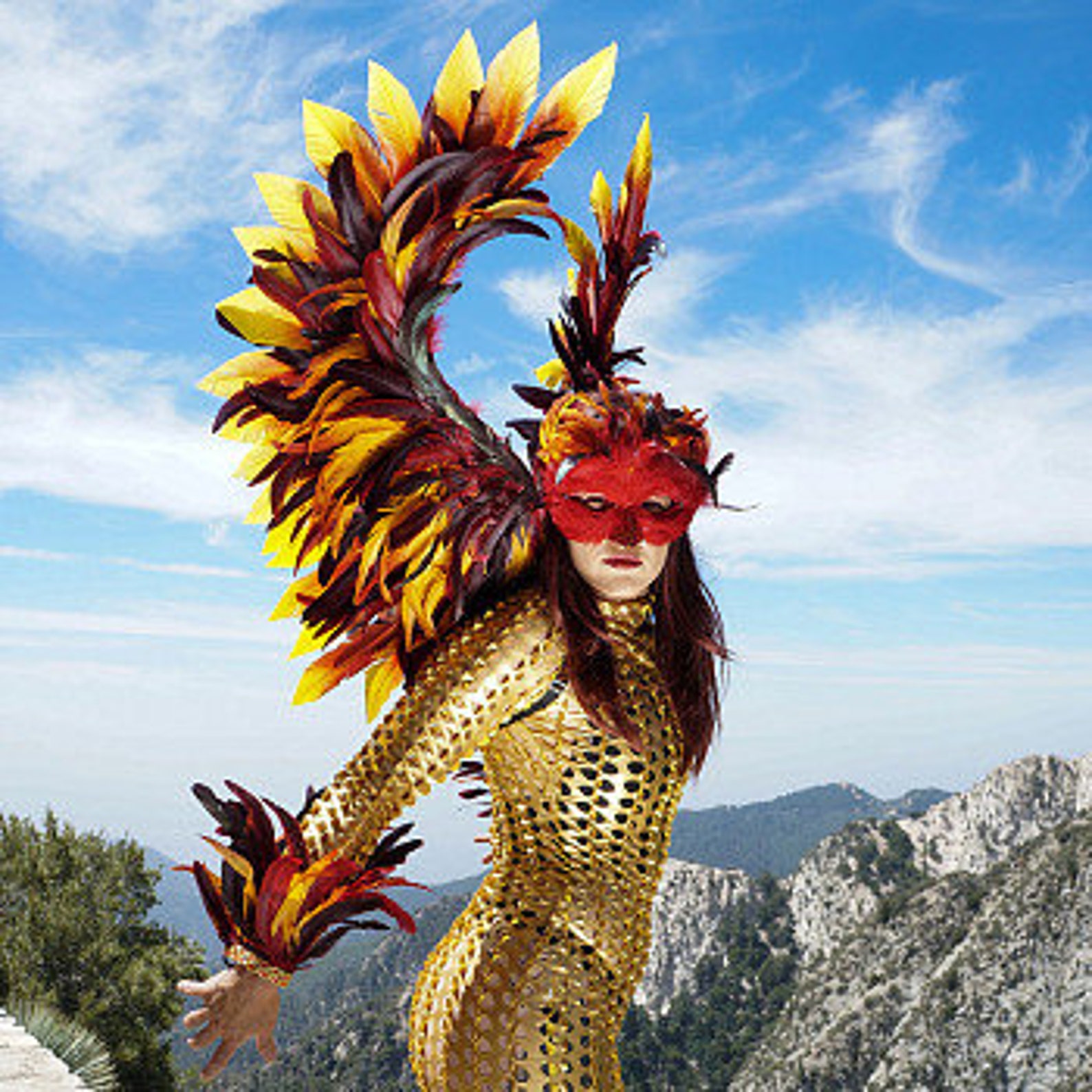 Rising Phoenix Costume Wings Fire Bird Costume Wings Unique - Etsy