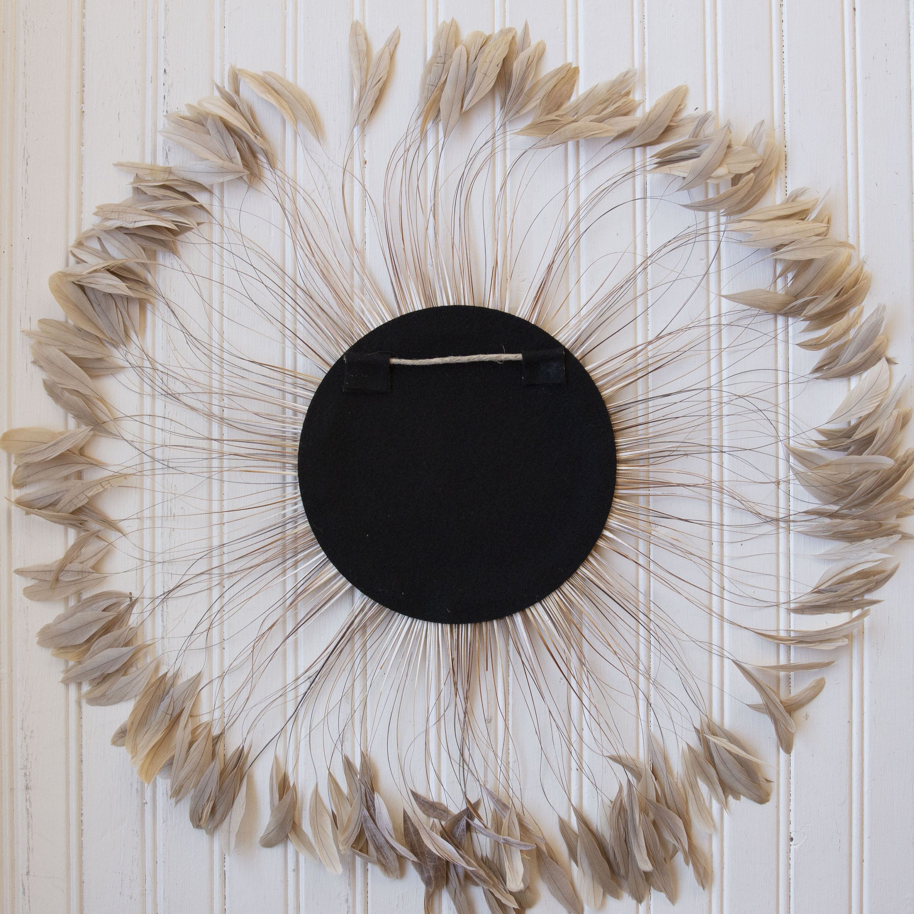 Unique Decorative Feather Wall Art Feather Art Beige | Etsy