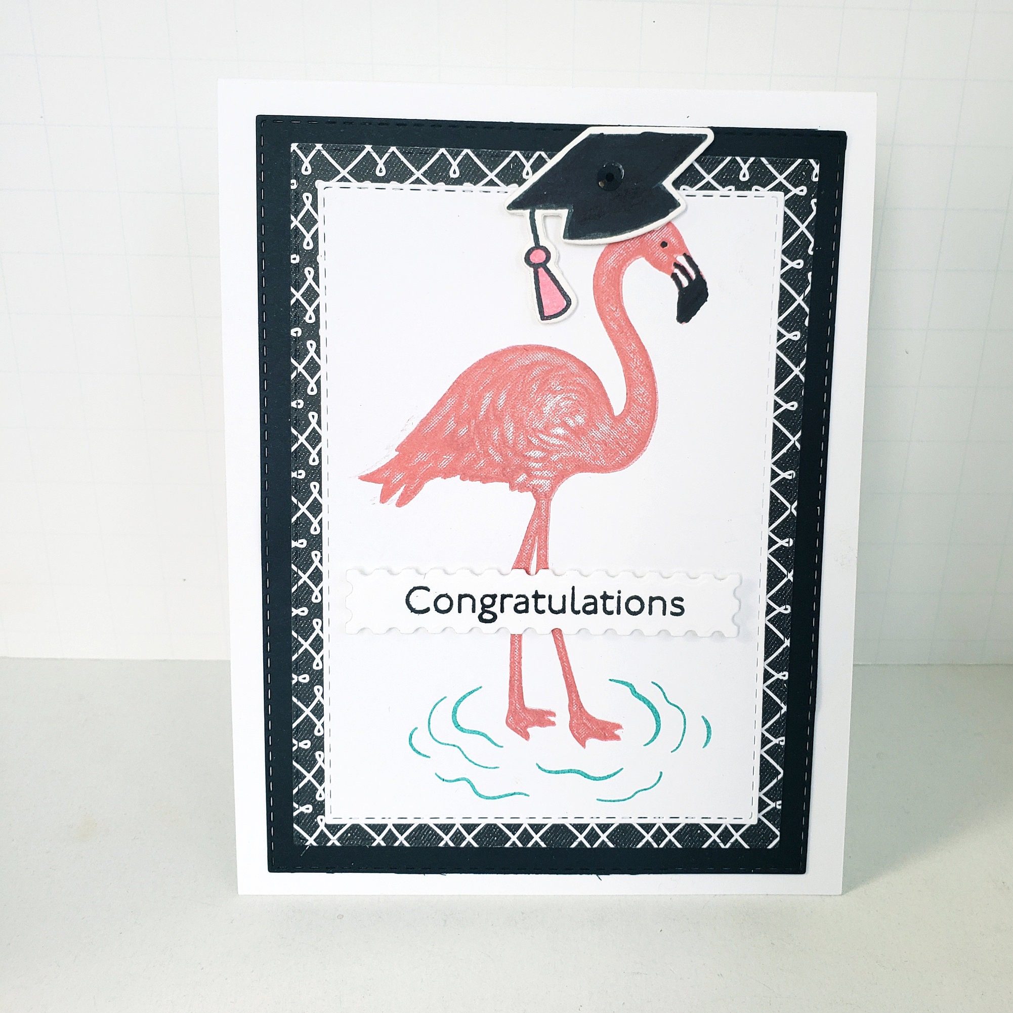 Graduation Card Congratulations Flamingo Graduation Card | Etsy
