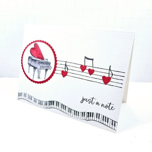 Thank You Card Piano Thank You Card Music Themed Thank You Just A Note ...