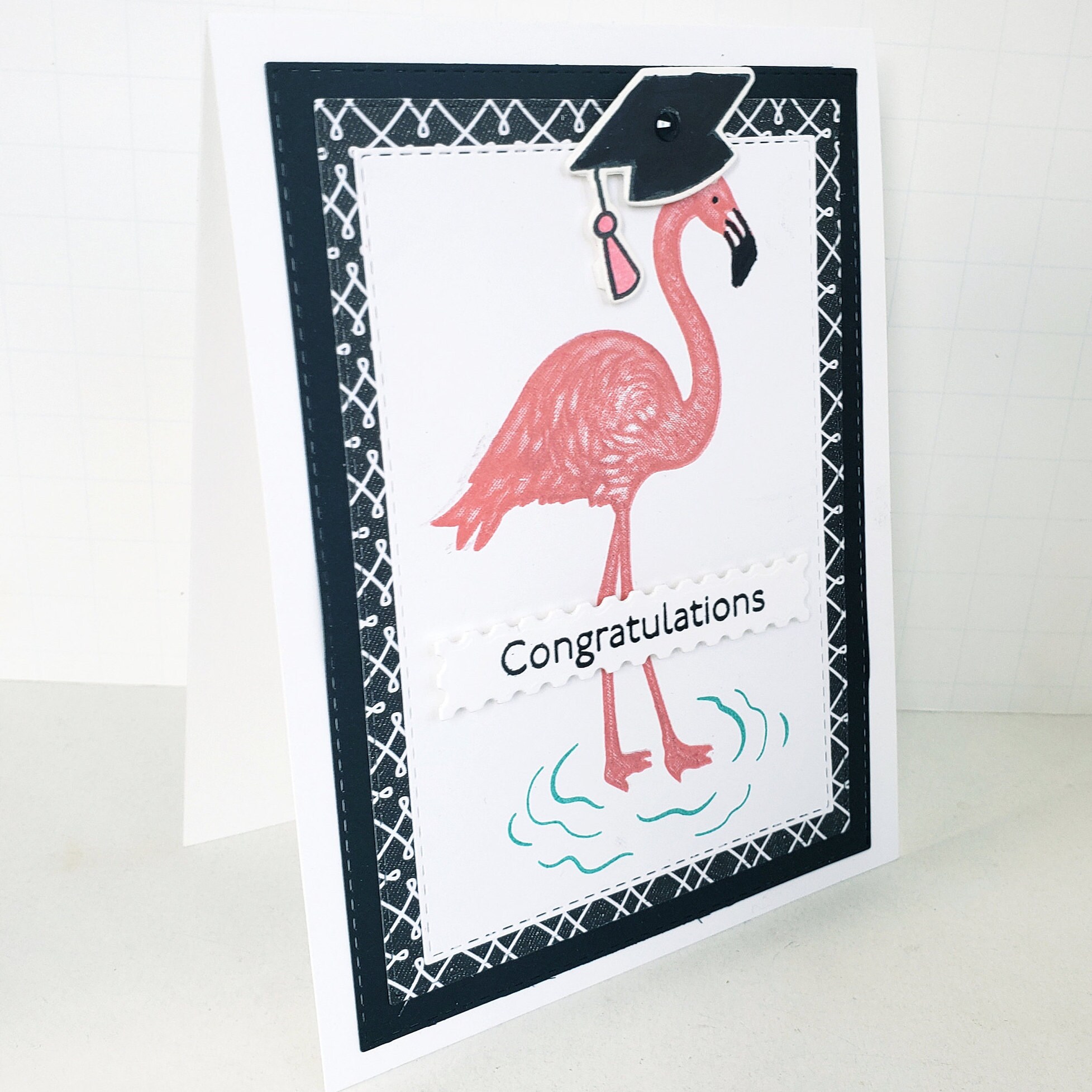 Graduation Card Congratulations Flamingo Graduation Card | Etsy