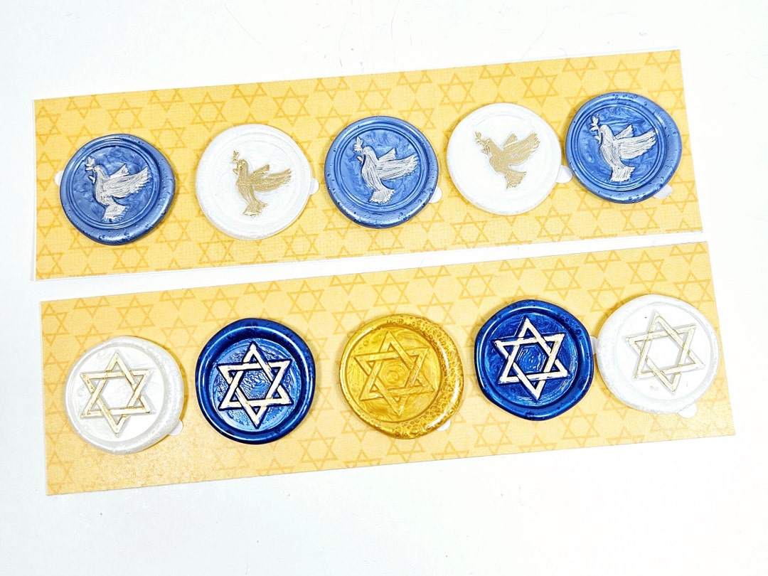 Wax Seals Wax Seal Hanukkah Collection Self Adhesive Wax Seals Star of ...