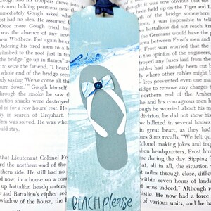 Bookmark - Flip Flop Bookmark - Summer Reading - Handmade Bookmark ...
