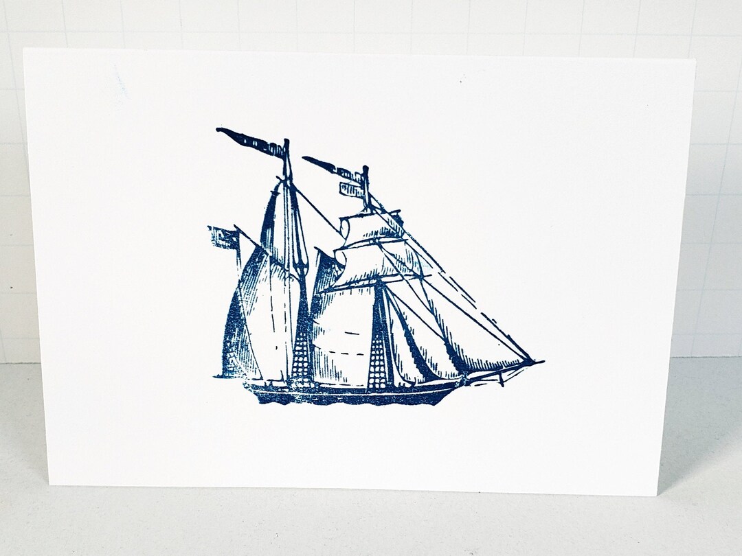 Nautical Style Note Cards - Masculine Style Note Cards - Ship - Coastal ...