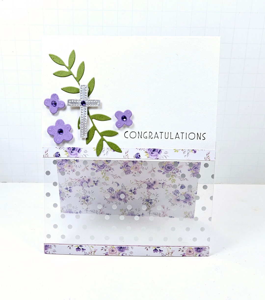 Congratulations Card - Religious Congratulations -blank Card - Floral ...