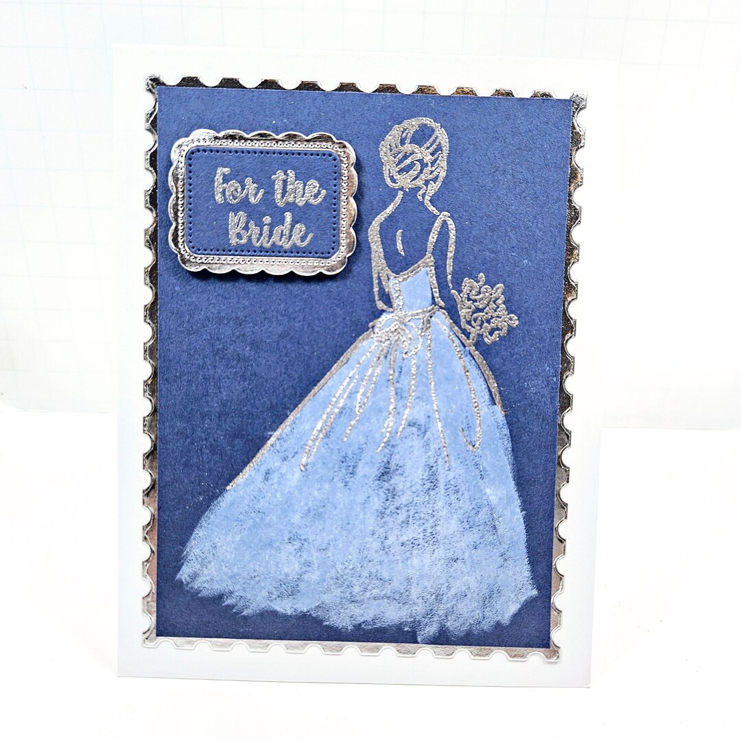 Wedding Card for the Bride Wedding Card Navy Blue and Silver bride ...