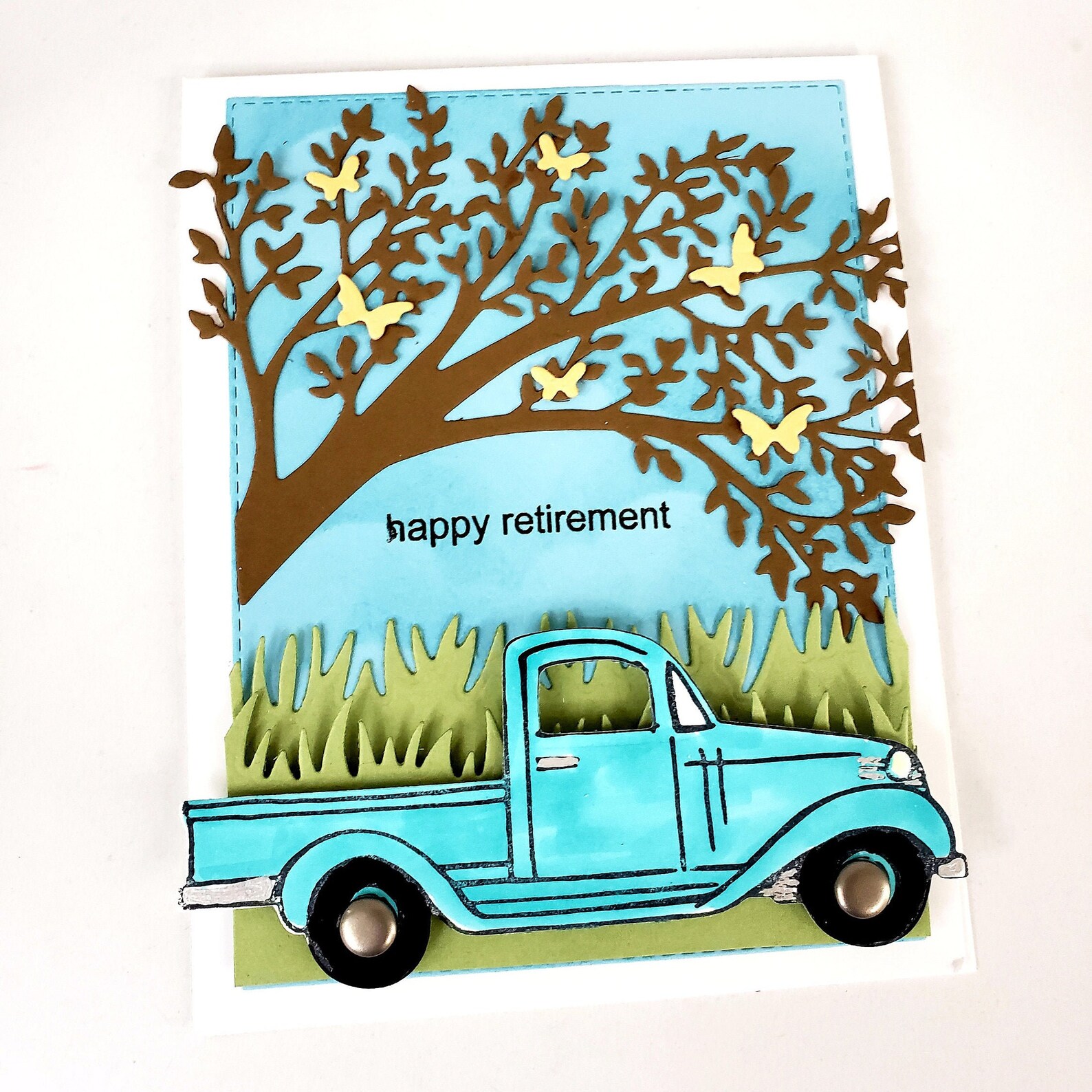 Retirement Greeting Card Truck Best of Luck Happy - Etsy