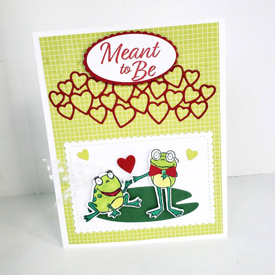 Wedding Card Frog Bride and Groom Wedding Card Green Wedding Card Meant ...