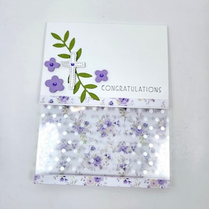 Congratulations Card - Religious Congratulations -blank Card - Floral ...