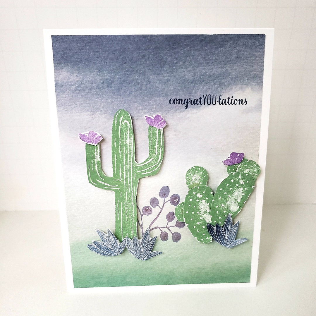 Congratulation Card Cactus Congratulation Card Desert - Etsy