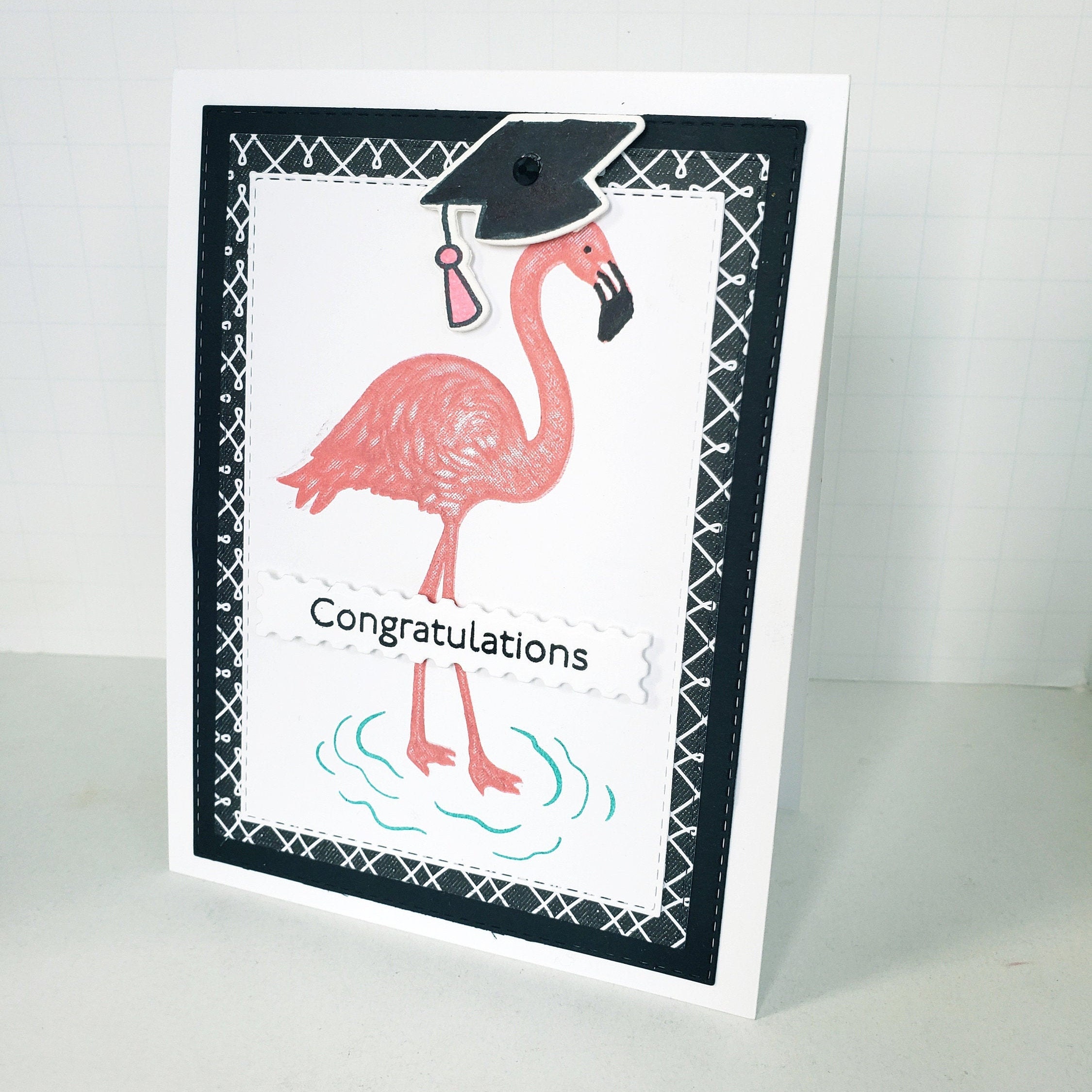 Graduation Card Congratulations Flamingo Graduation Card | Etsy