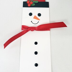 Snowman Bookmark Holiday Bookmark Christmas Gift Stocking Stuffer Book ...