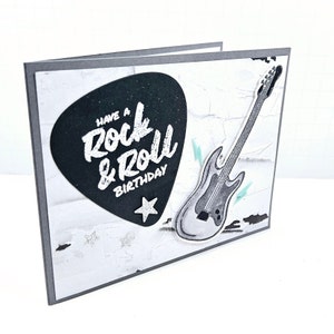 Birthday Card Music Themed Birthday Greeting Guitar Rock and Roll ...