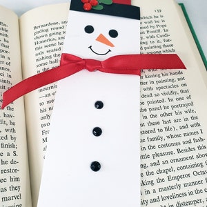 Snowman Bookmark Holiday Bookmark Christmas Gift Stocking Stuffer Book ...