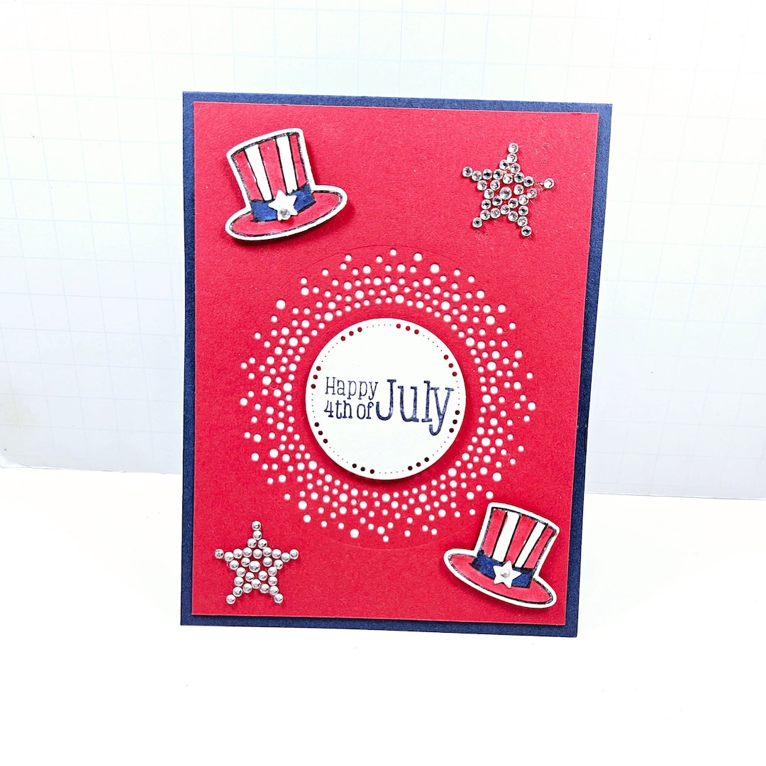 4th of July Greeting Card - Happy 4th of July - Handmade 4th of July ...