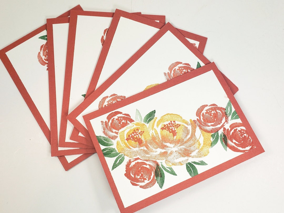 Note Cards - Set of 6 Note Cards - Floral Note Cards - Flowers ...