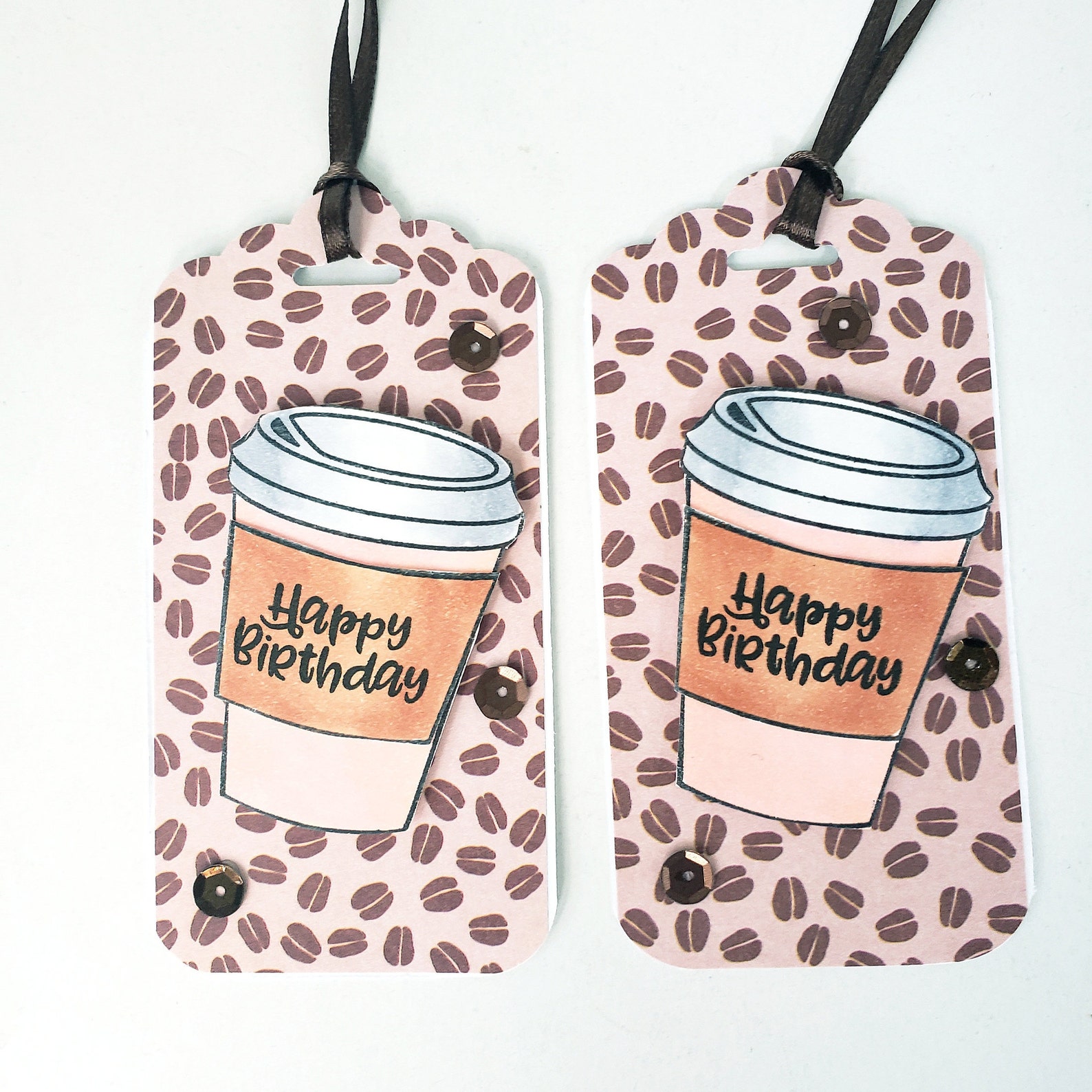 Coffee Cup Gift Tags Gift Tags Birthday Gift Tags Thank | Etsy
