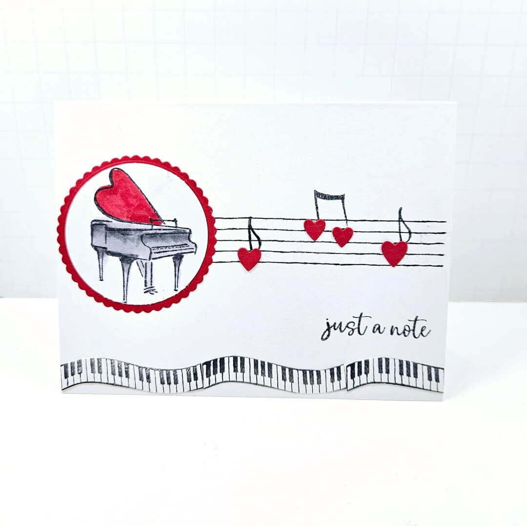 Thank You Card Piano Thank You Card Music Themed Thank You Just A Note ...
