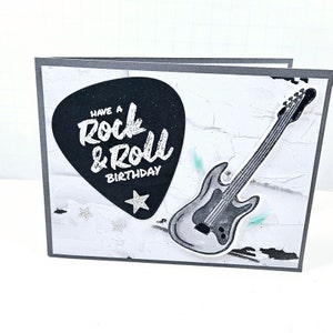 Birthday Card Music Themed Birthday Greeting Guitar Rock and Roll ...