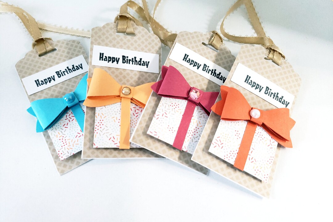 Gift Tags - Birthday Gift Tags - Present Gift Tags - Set of 4 Gift Tags ...