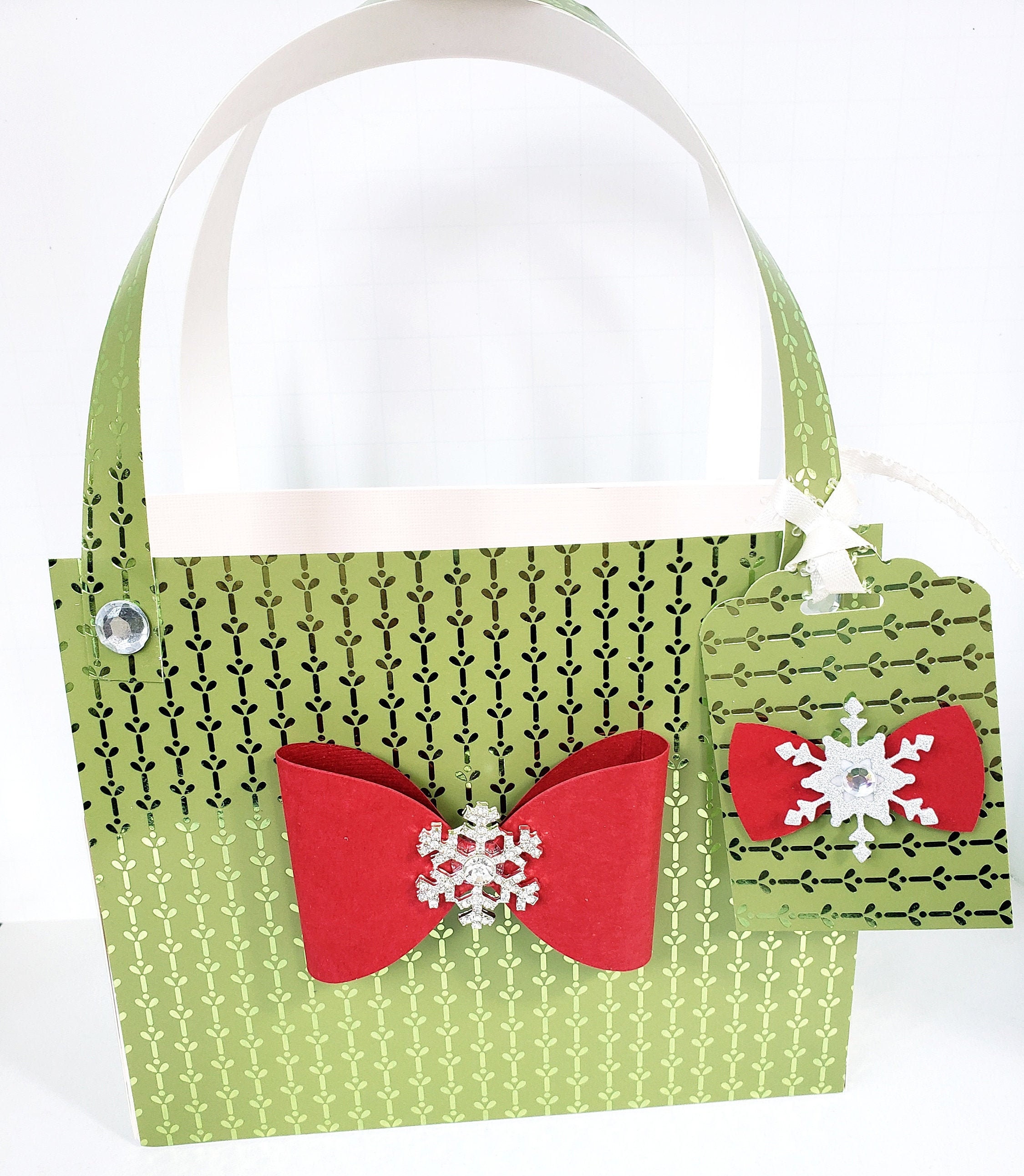 Christmas Paper Purse Gift Bag Holiday Gift Bag Paper | Etsy