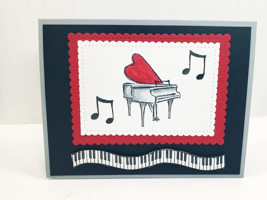 Pop up Card - Piano Keys - Music Lover - Any Occasion - Birthday ...