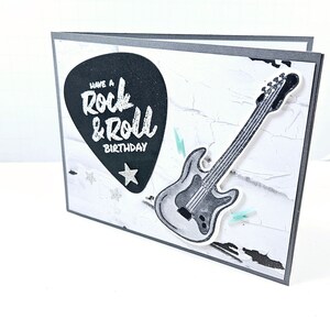 Birthday Card Music Themed Birthday Greeting Guitar Rock and Roll ...