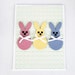 Easter Peeps Card Easter Bunny Card Easter Card Happy Easter Handmade ...