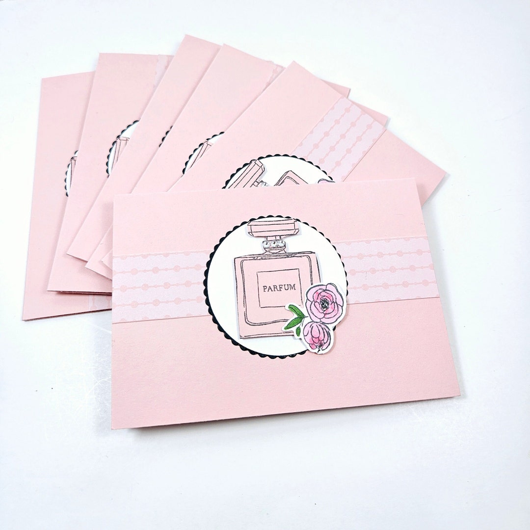 Note Cards - Feminine Note Cards - Perfume Bottle Note Cards - Set of ...