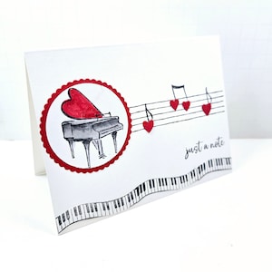Thank You Card Piano Thank You Card Music Themed Thank You Just A Note ...