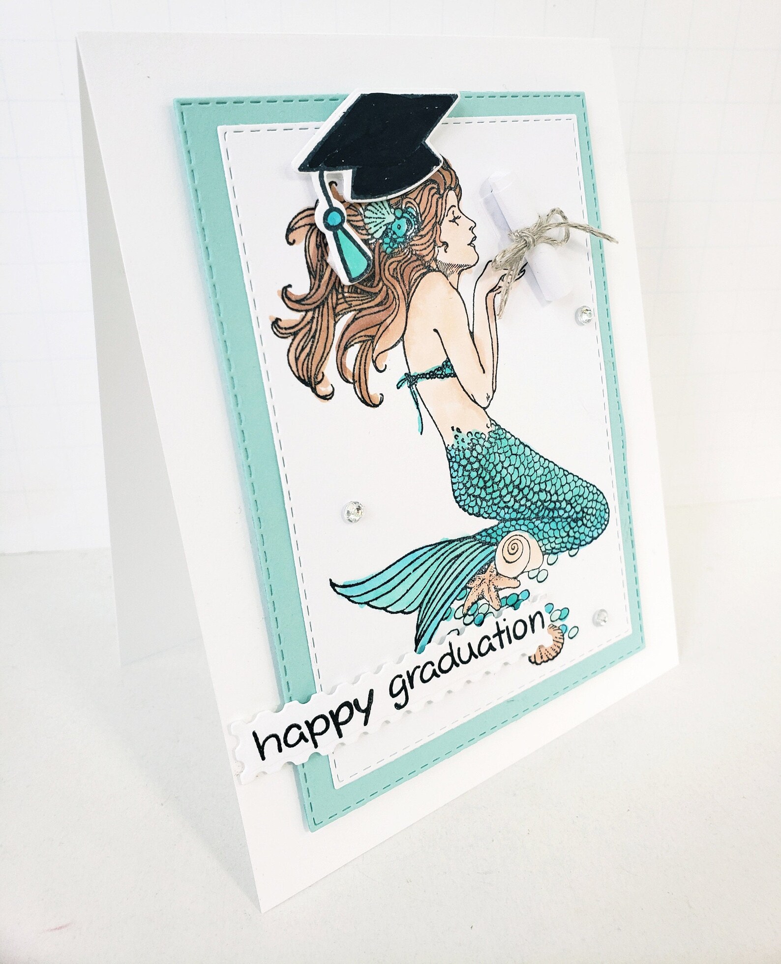 Graduation Card Mermaid Graduation Card Happy Graduation - Etsy