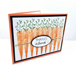 Thank You Card - Carrots Thank You Greeting - Thanks a Bunch - Blank ...
